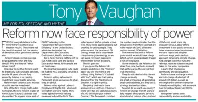 Tony Vaughan MP | Folkestone and Hythe